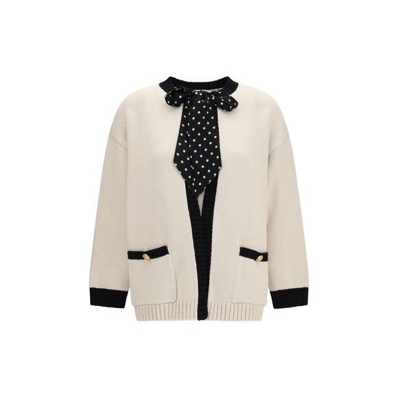 Valentino | Sweaters | Valentino Women Open Polkadot Bow Cardigan ...